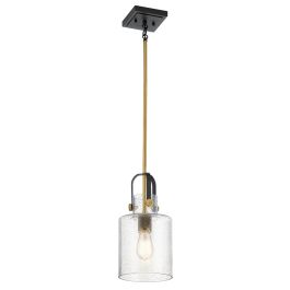 Kitner 1 Light Pendant - Natural Brass | Quintiesse